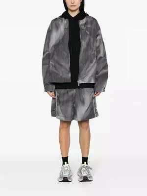 44 LABEL GROUP Crinkle Graphic-print Bomber Jacket