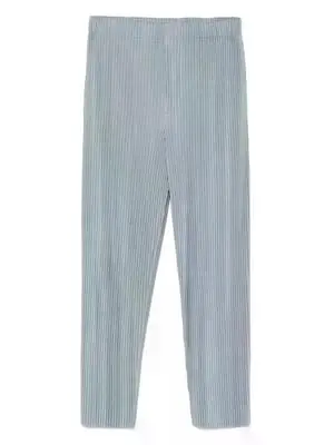 Issey Miyake Pleated Straight-leg Trousers - Blue