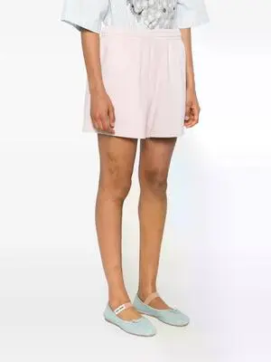 ROTATE BY BIRGER CHRISTENSEN Logo-embroidered Track Shorts - Pink