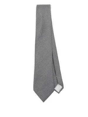 Giorgio Armani Striped Tie - Grey