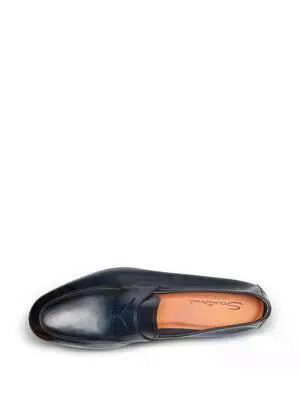 Santoni Carlo Leather Loafers - Blue