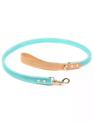 SPORTY & RICH Leather Dog Leash - Blue