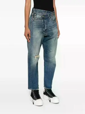 R13 Crossover Distressed Skinny Jeans
