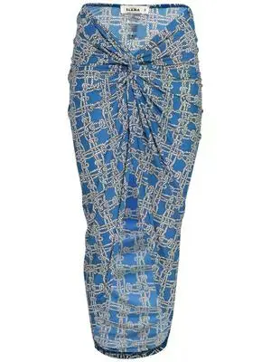 AMIR SLAMA Knot-detailing Cover-up - Blue