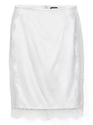 TOM FORD Lace-detail Midi Skirt - Grey
