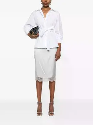 TOM FORD Lace-detail Midi Skirt - Grey