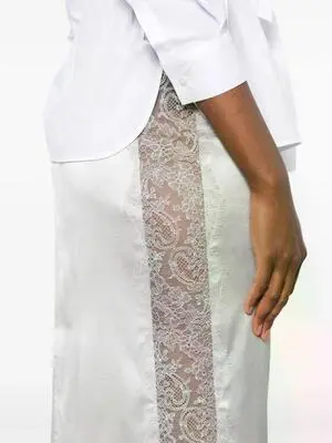 TOM FORD Lace-detail Midi Skirt - Grey