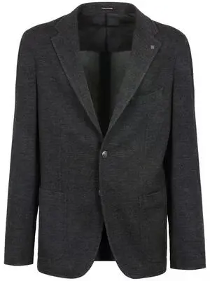 Tagliatore Chevron-pattern Blazer - Grey