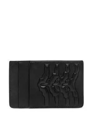 Alexander McQueen Ribcage Embossed Cardholder - Black