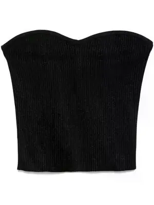 Peserico Lurex Knit Strapless Top