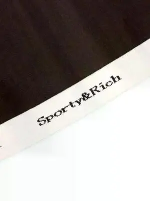 SPORTY & RICH Serif-logo Ribbed Crop Top