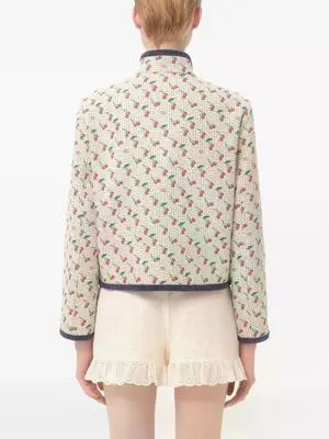 Valentino Garavani Padded Caban With Cherryfic-print Jacquard