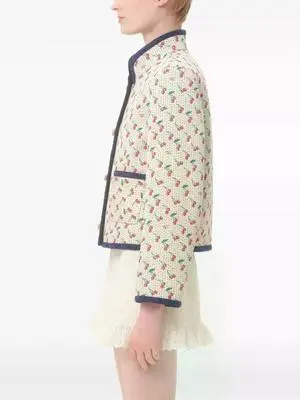 Valentino Garavani Padded Caban With Cherryfic-print Jacquard
