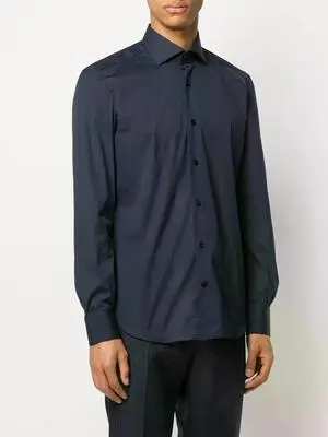 MAZZARELLI Plain Buttoned Shirt - Blue