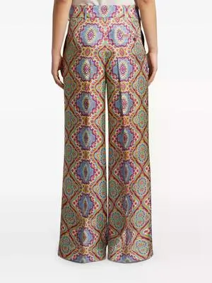 Etro Medallion-print Silk Trousers