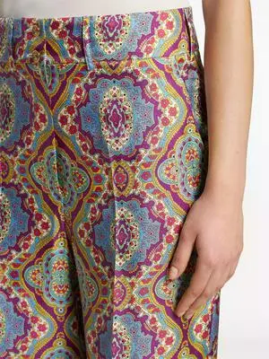 Etro Medallion-print Silk Trousers