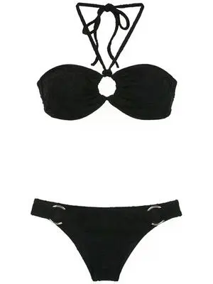 AMIR SLAMA Bikini Set With Cut Details - Black
