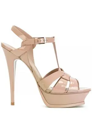 Saint Laurent 105mm Classic Tribute Sandals - Neutrals