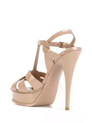Saint Laurent 105mm Classic Tribute Sandals - Neutrals