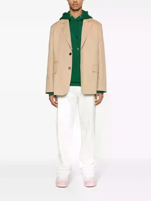 LANVIN Single-breasted Cotton Blazer - Neutrals