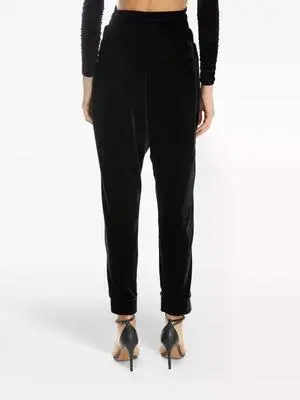 AMIR SLAMA Tapered-leg Velvet Trousers