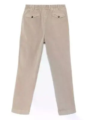 DELL'OGLIO Tapered Corduroy Trousers - Neutrals