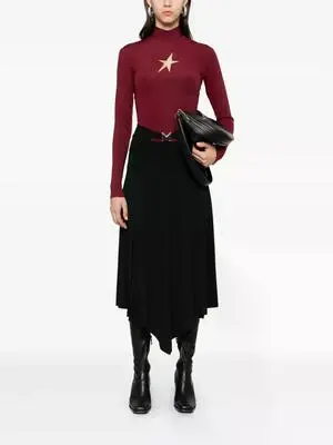 MUGLER Cut-out Star Top - Red