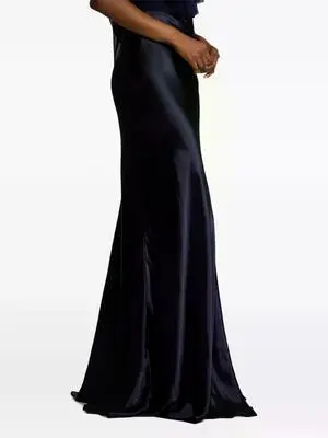 Ralph Lauren Satin-finish Flared Skirt - Blue