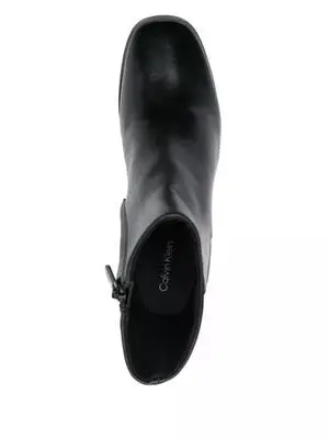 Calvin Klein 50mm Leather Square-toe Ankle Boots