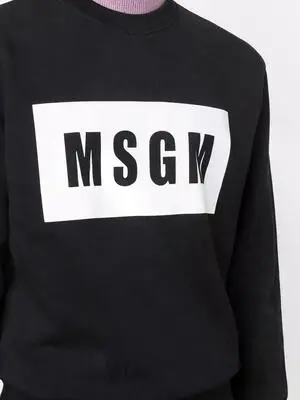 MSGM Logo-print Sweatshirt - Black