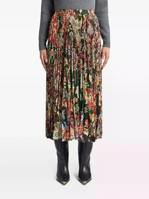 Etro Paisley-print Pleated Midi Skirt