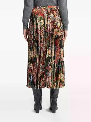 Etro Paisley-print Pleated Midi Skirt