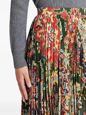 Etro Paisley-print Pleated Midi Skirt