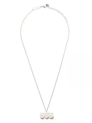 TASAKI 18kt White Gold Akoya Pearl Pendant - Silver