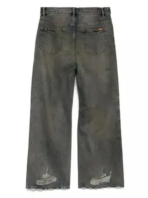 CROQUIS Wide-leg Ripped Jeans