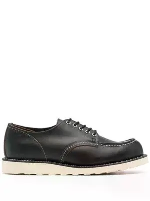 Red Wing Contrast Stitch Lace-up Boat Shoes - Black