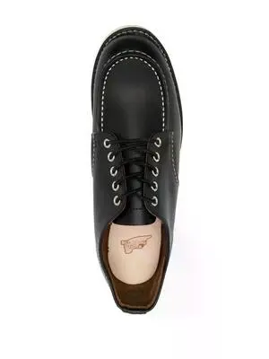 Red Wing Contrast Stitch Lace-up Boat Shoes - Black