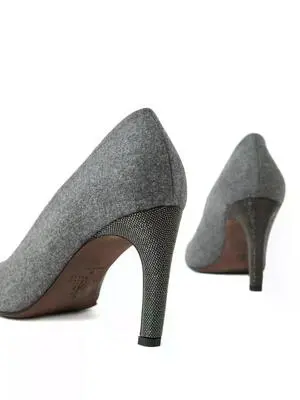 Brunello Cucinelli 85mm Flannel Pumps