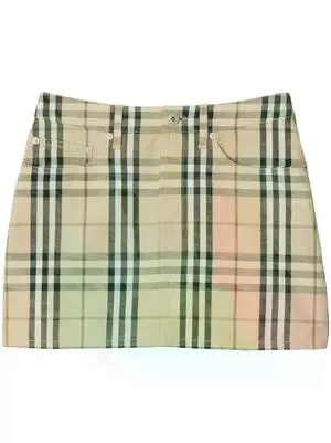 Burberry Check-pattern Mini Skirt