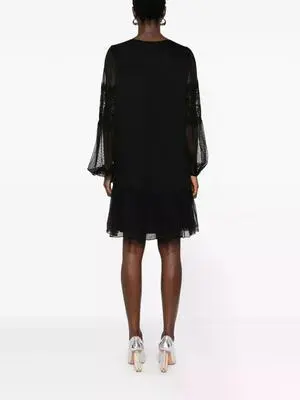 NISSA Semi-sheer Sleeve Mini Dress