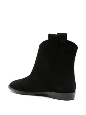 Roberto Festa Suede Cowboy Ankle Boots - Black