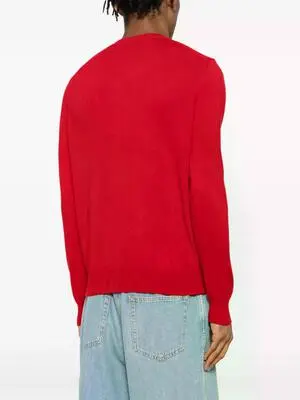 Play Comme Des Garcon Wool Cardigan With Logo Patch