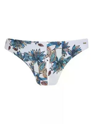 AMIR SLAMA Floral-print Swim Trunks - White