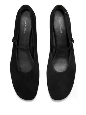 Tory Burch Suede Ballet Flats - Black