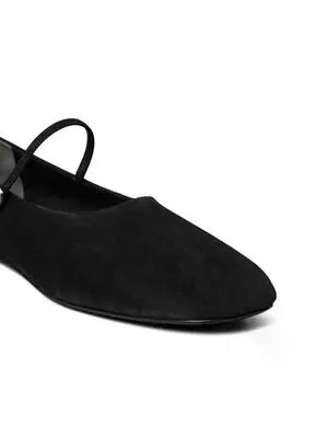 Tory Burch Suede Ballet Flats - Black