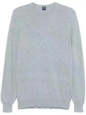 Fedeli Cashmere Crew Neck Sweater - Blue
