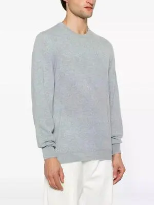 Fedeli Cashmere Crew Neck Sweater - Blue