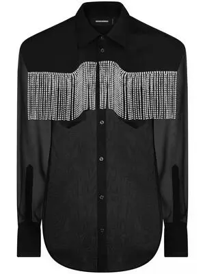 Dsquared2 Fringed Panelled Shirt