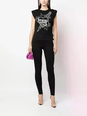 Philipp Plein Crystal-embellished Logo Tank Top