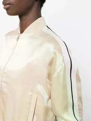 Palm Angels Striped Bomber Jacket - Neutrals